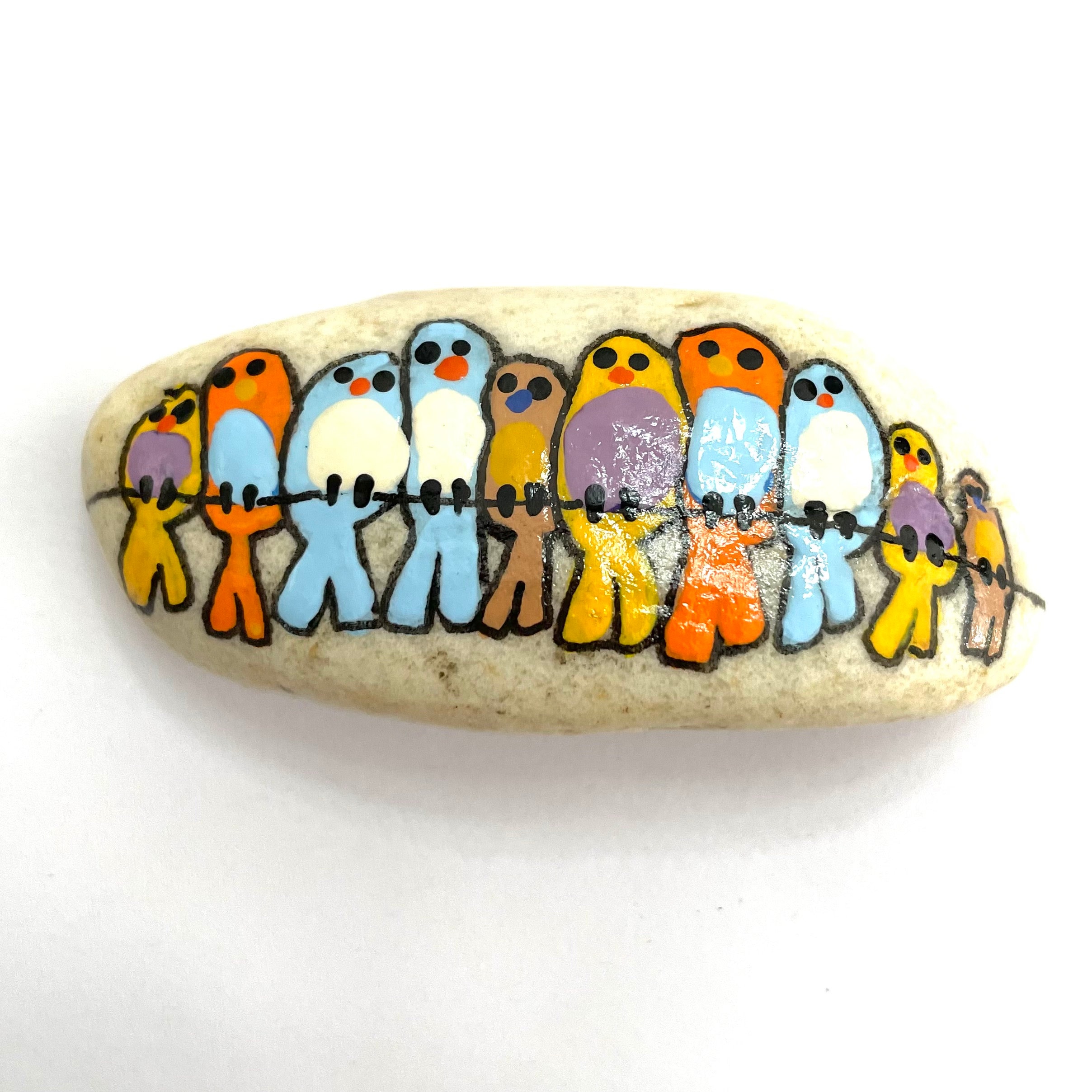 Birds Painted on Rocks Birds Rock Painting Cute Painted Stone Hand ...
