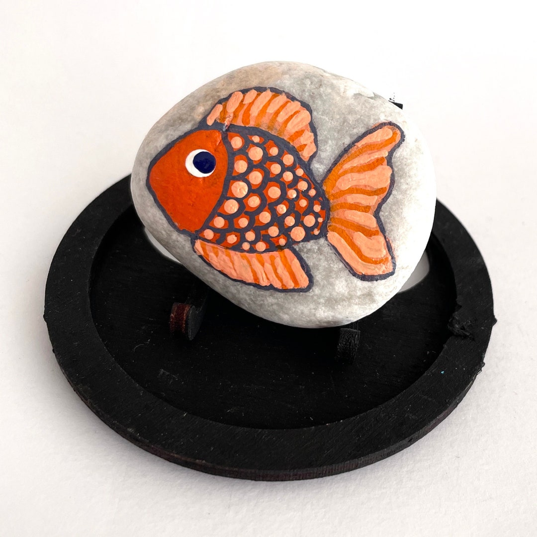 Goldfish Rock Animals - Hand Painted Rocks Ocean Marine - Sea Themed ...