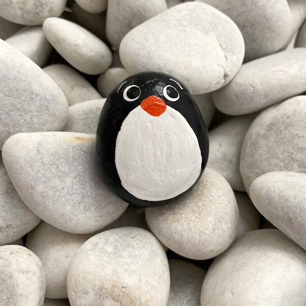 Penguin Stone - Etsy