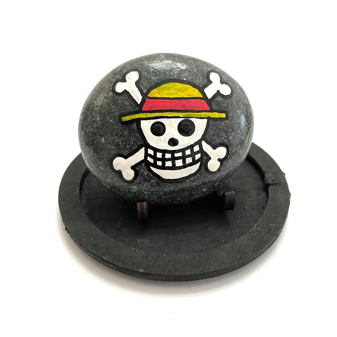 One Piece Rock Art - Hand Painted Stones and Rocks Anime - Cute Painted ...