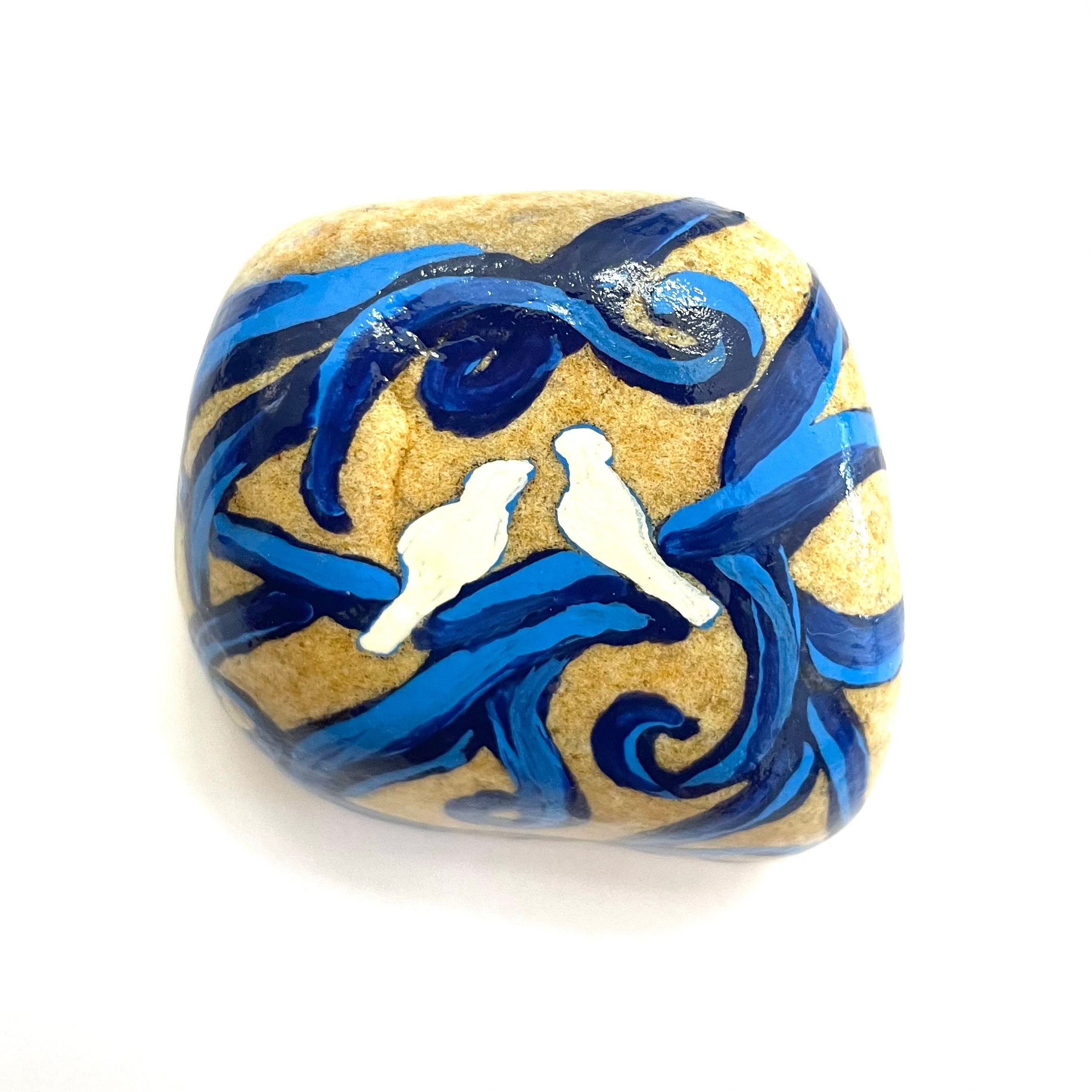Birds Painted on Rocks Birds Rock Painting Cute Painted Stone Hand ...