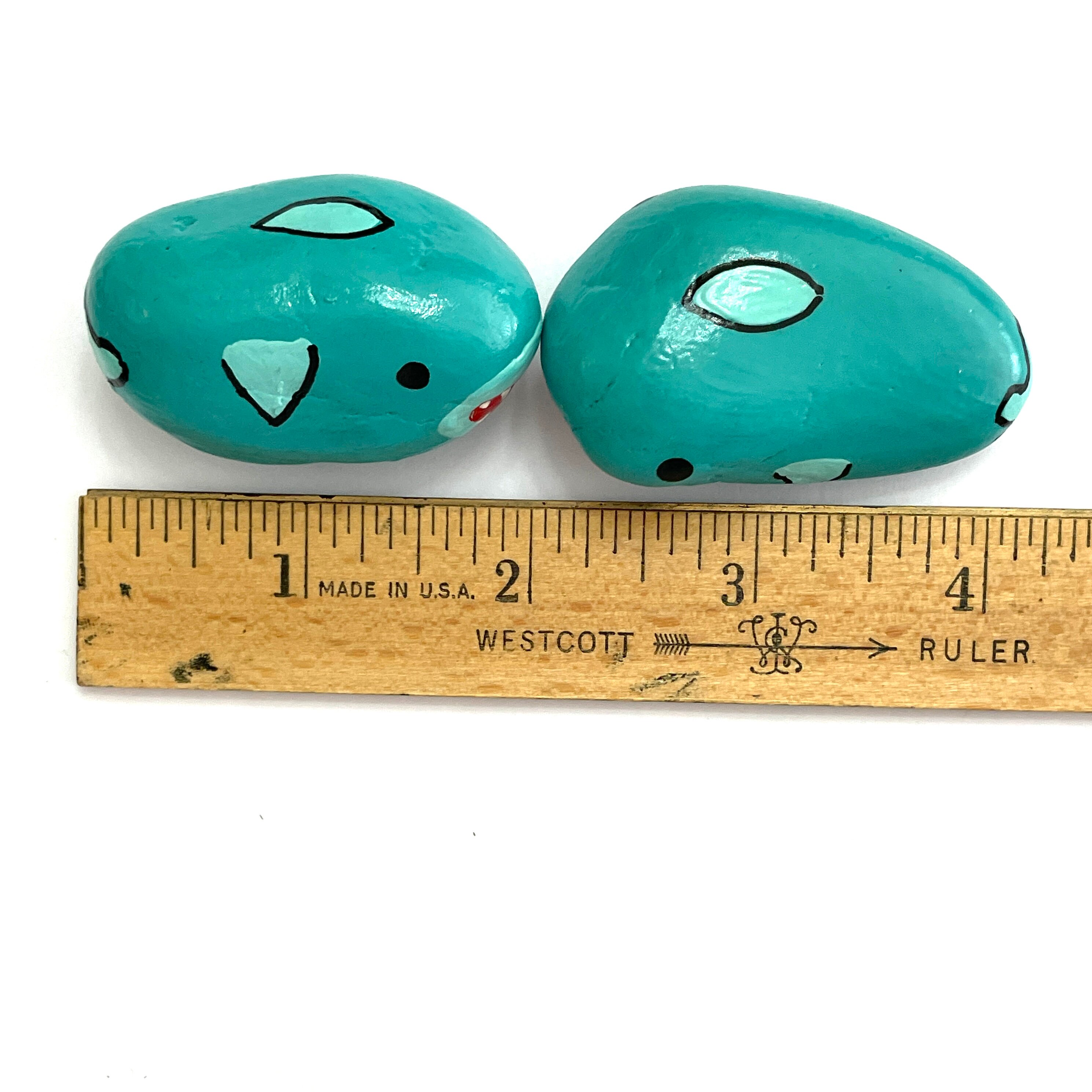 Set of 2 Shark Rocks Animals Hand Painted Rock Cute Painted Stone Shark ...