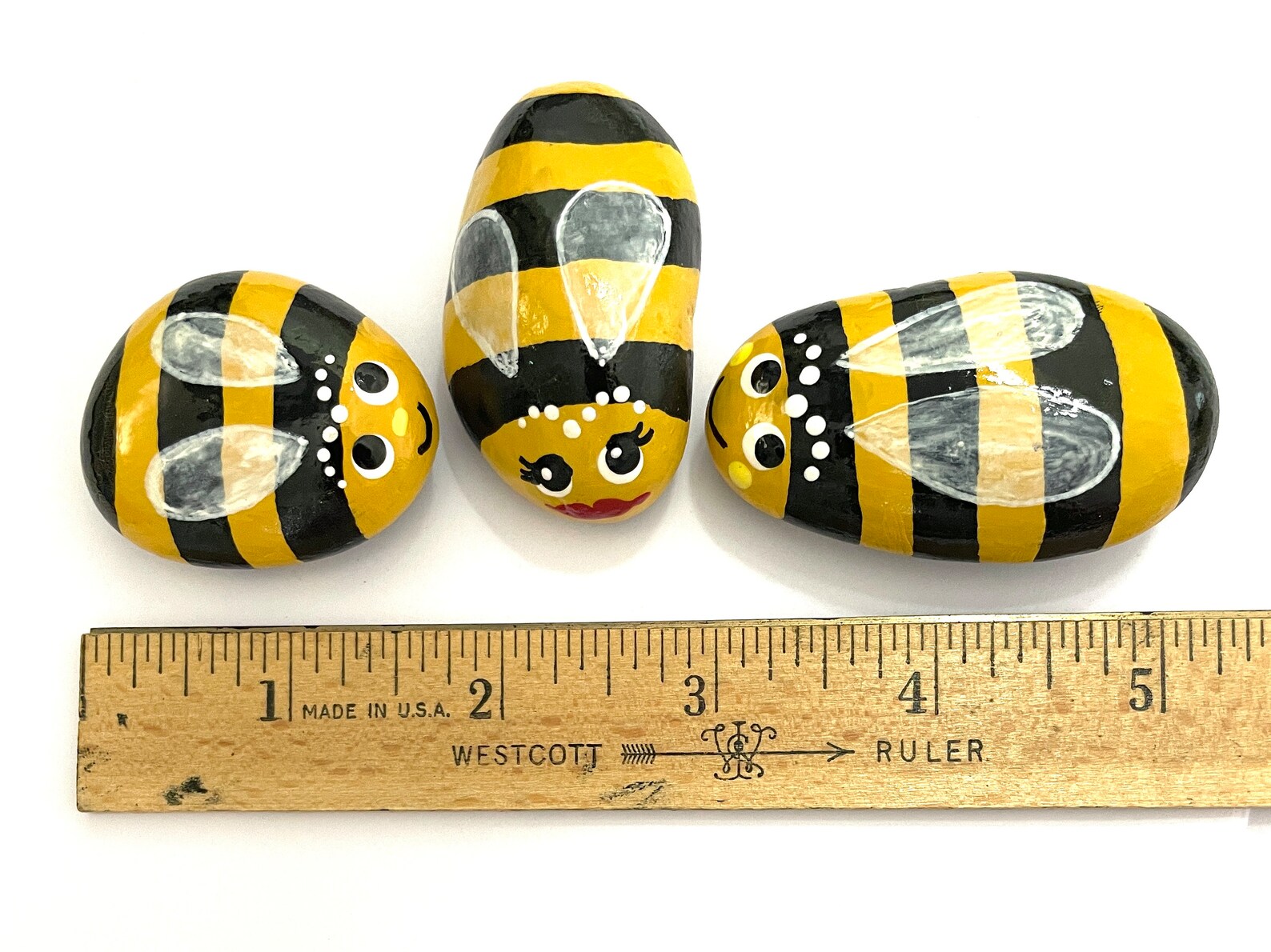 Bee Painted Rocks Animals - Animal Painted Rocks - Bee Lover Gift ...