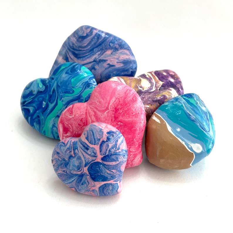 Paint Pour Art Rock Large Hand Painted Rock Rock Painting Ocean Colors ...