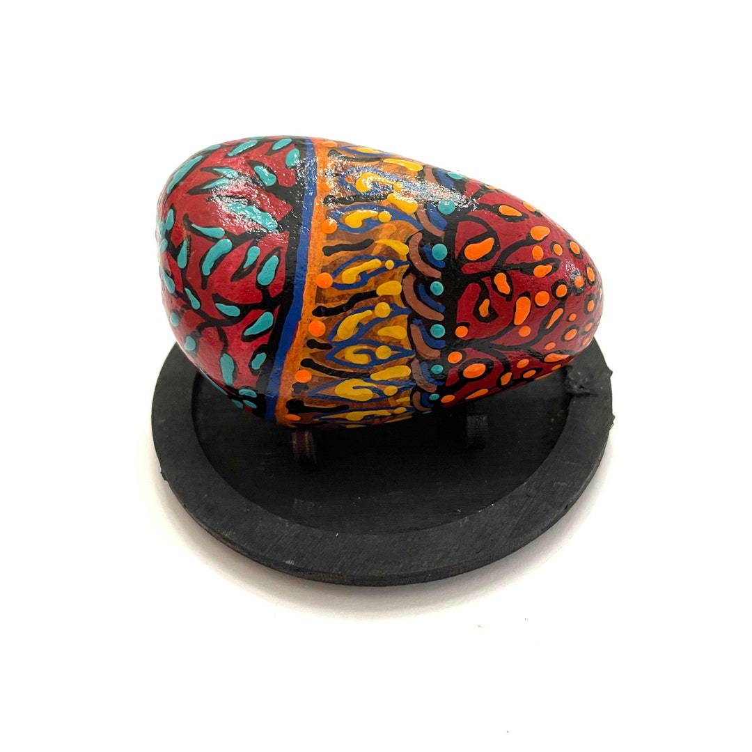 Abstract Art Stone - Hand Painted Rock Art - Rock Art Painting - Art ...