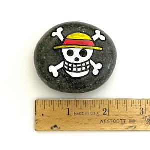 One Piece Rock Art - Hand Painted Stones and Rocks Anime - Cute Painted ...