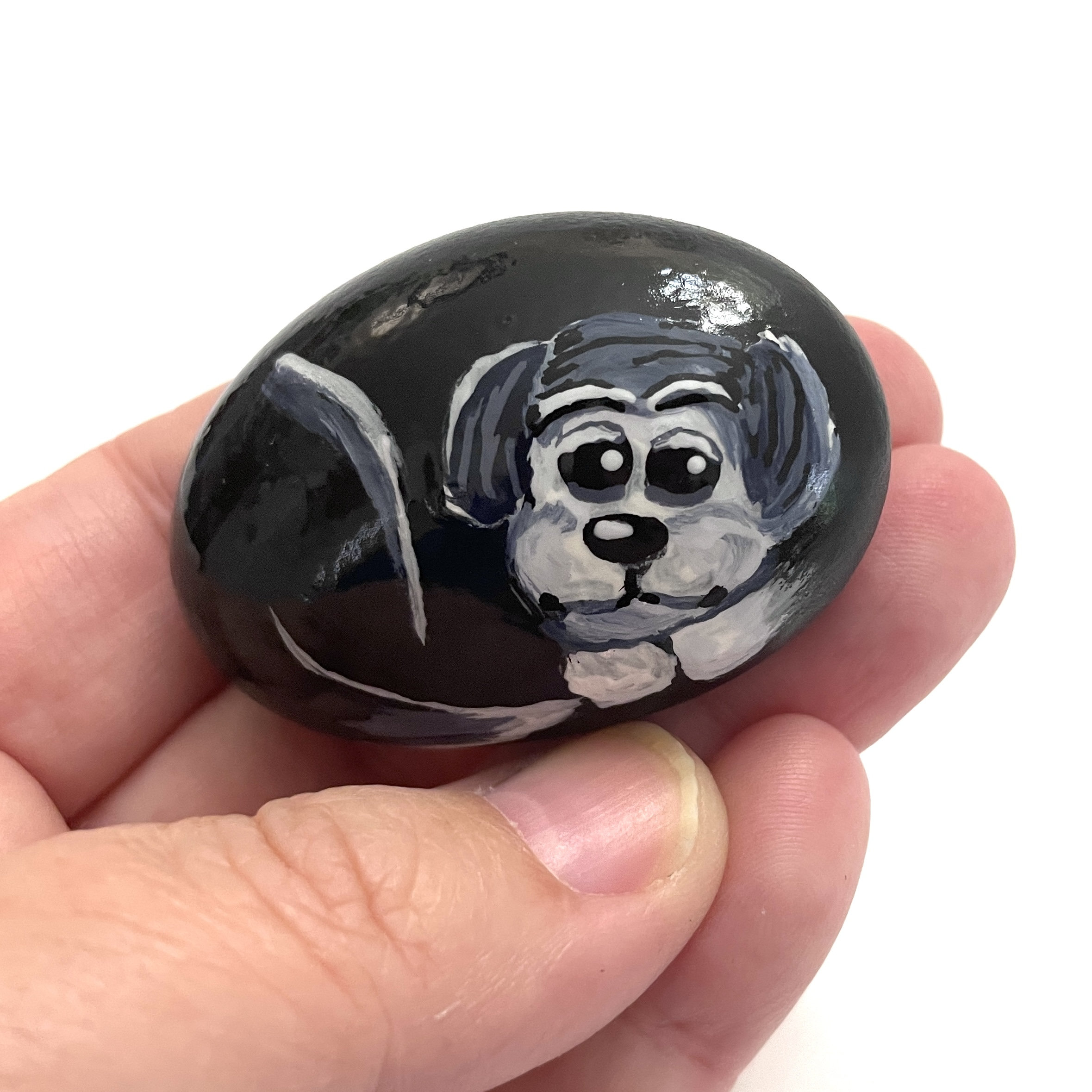 Painted Dog Rock Art Dog Painted Rock Hand Painted Rocks Animals Fun ...