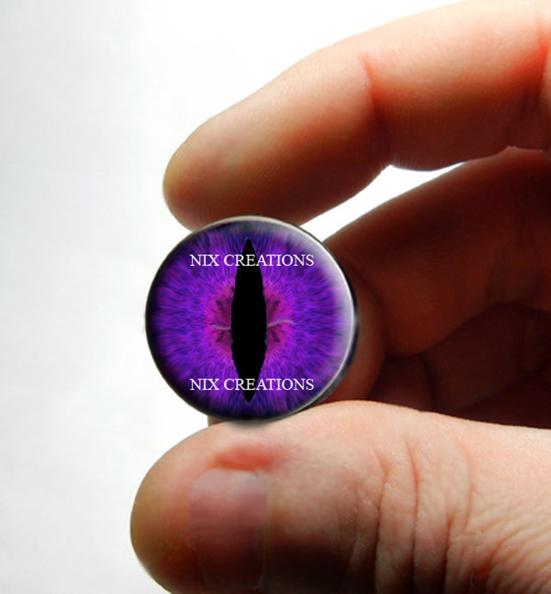 Glass Eyes - Purple Lizard Reptile Dragon Taxidermy Eye Cabochons 8mm ...