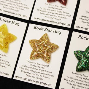 Rock Star Pocket Hug, Resin Pocket Hug, Pocket Token, Resin Handmade ...