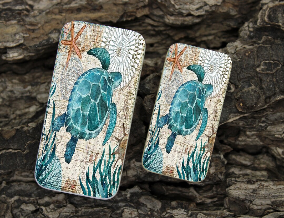 Turtle Domino Cabochon - 2 Sizes to Choose From - DM57 - Etsy