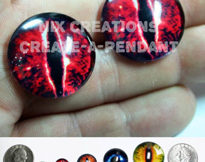 16mm Evil Red Dragon Handmade Glass Taxidermy Eyes Cabochons for ...