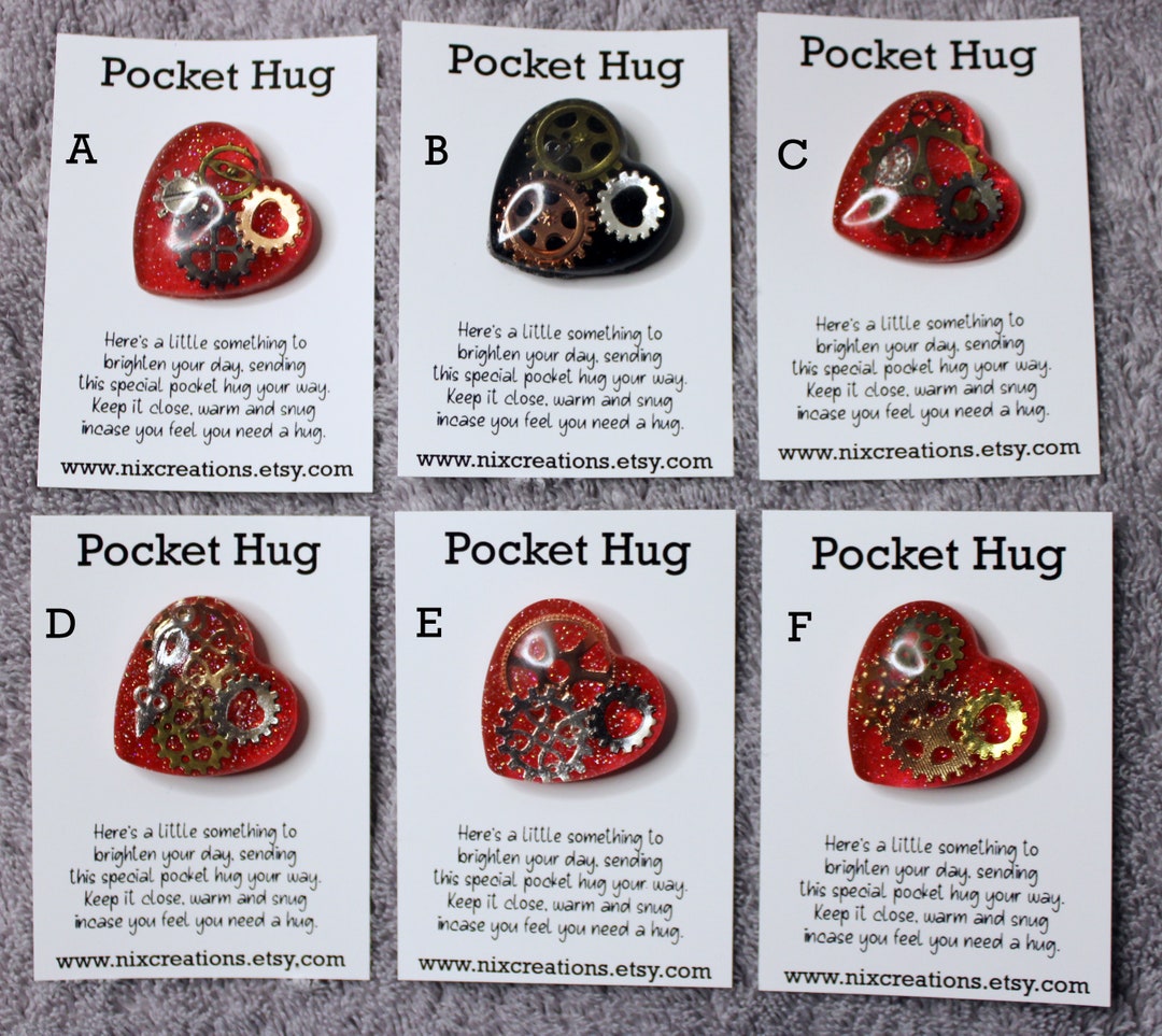 Pocket Hug Steampunk Resin Heart Keepsake Gift - One of a Kind - Etsy