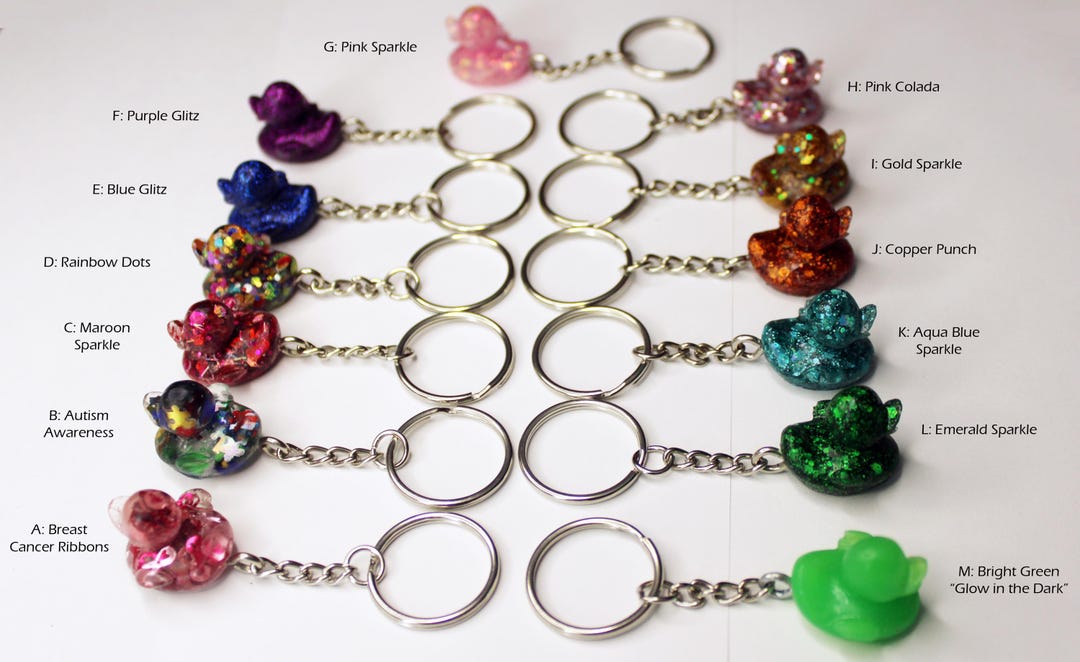 Handmade Resin Duck Keychain for Jeep Girl Gift - Pick Your Color - Etsy