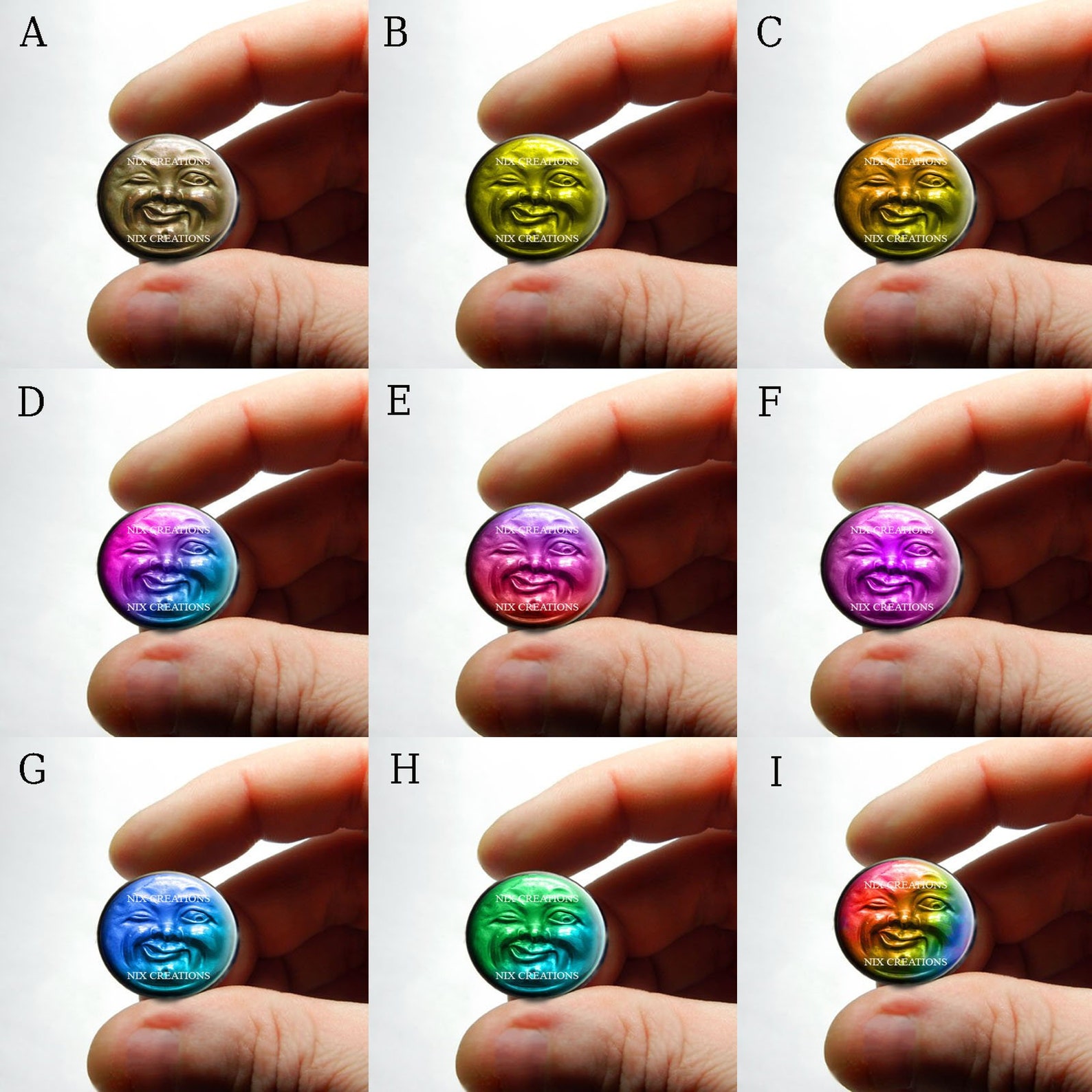 Winking Moon Face Glass Cabochon for Jewelry and Pendant - Etsy