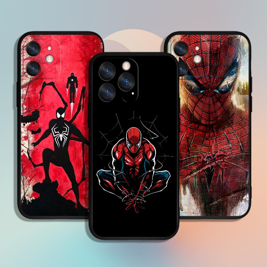 Spider Man Cartoon Art Phone Case for iPhone 11 12 13 14 15 16 XS XR ...