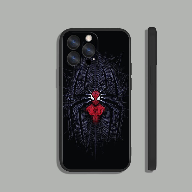 Spider Man Cartoon Art Phone Case for iPhone 11 12 13 14 15 XS XR Pro ...
