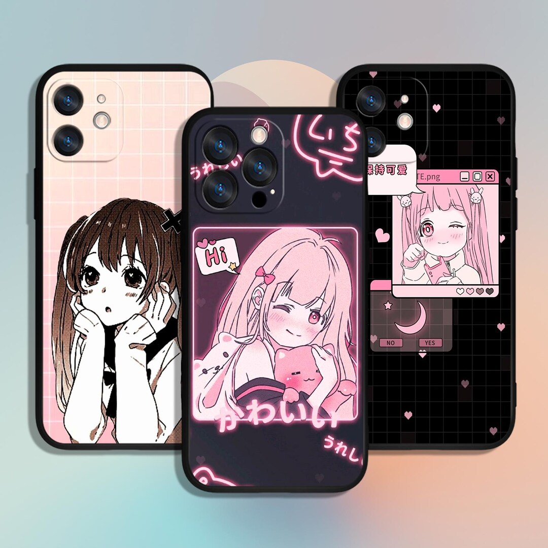 Cute Anime Girl Phone Case for iPhone 11 12 13 14 15 16 XS XR Pro Max ...