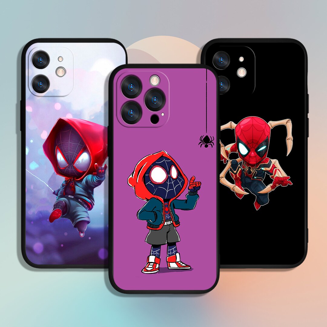 Spider Man Cartoon Art Phone Case for iPhone 11 12 13 14 15 XS XR Pro ...