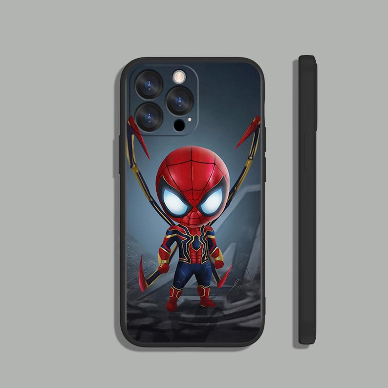 Spider Man Cartoon Art Phone Case for iPhone 11 12 13 14 15 XS XR Pro ...