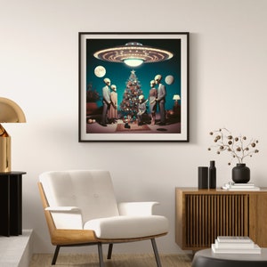 Funny Alien Family Christmas Portrait, Surreal Art, Best Holiday Gifts ...