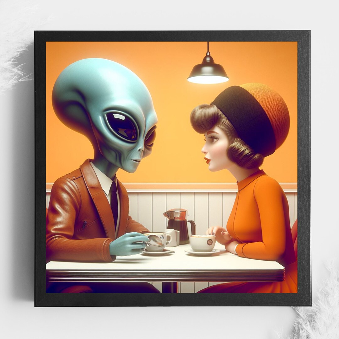 Alien Art Prints, Alien Dates With Humans, Best Holiday Gifts - Etsy