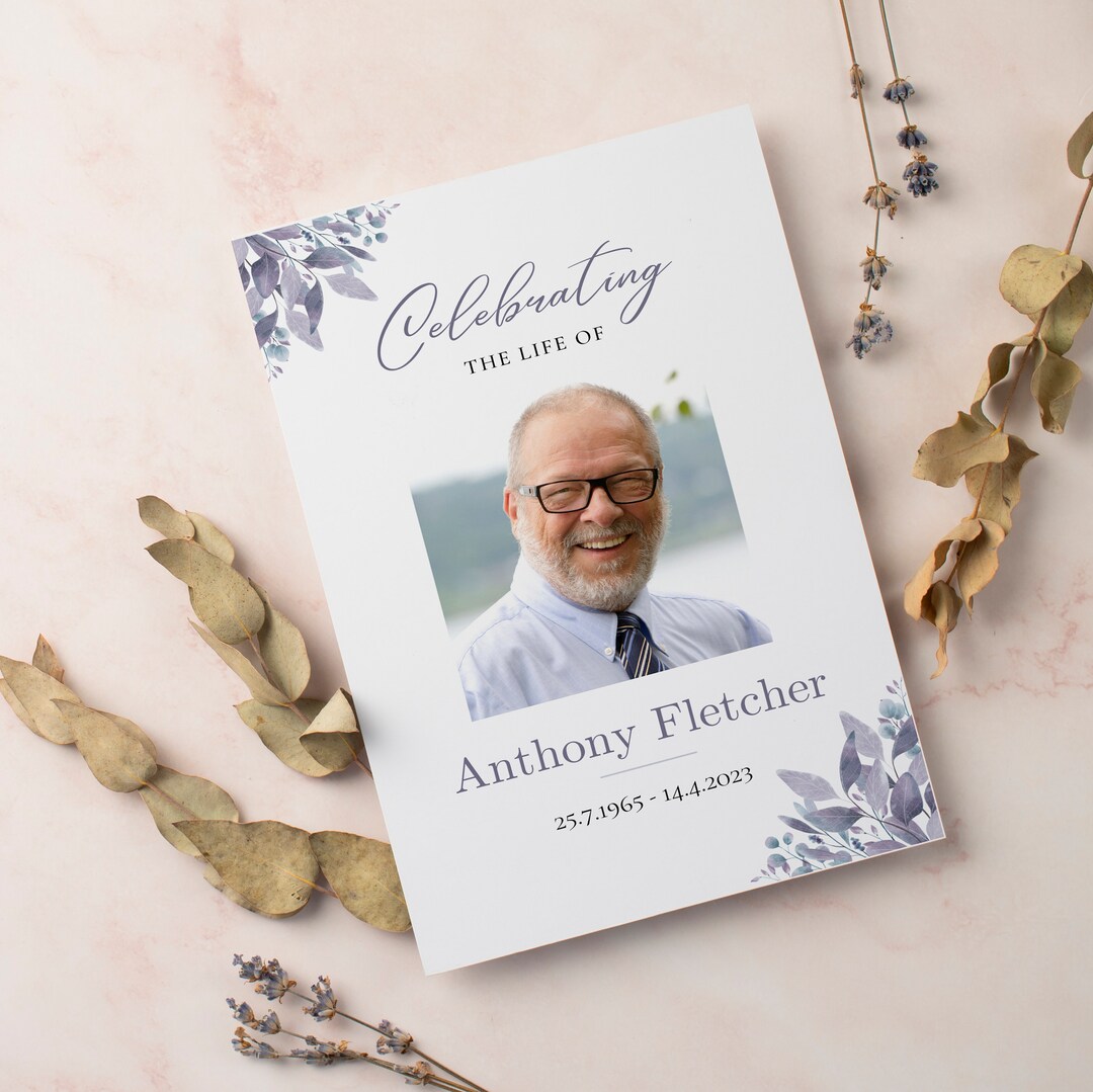 Editable Funeral Program Template Instant Download Obituary Template ...