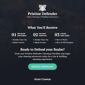 ADHD Cleaning Checklist Family Pack: A Dnd-inspired Gamified Cleaning ...