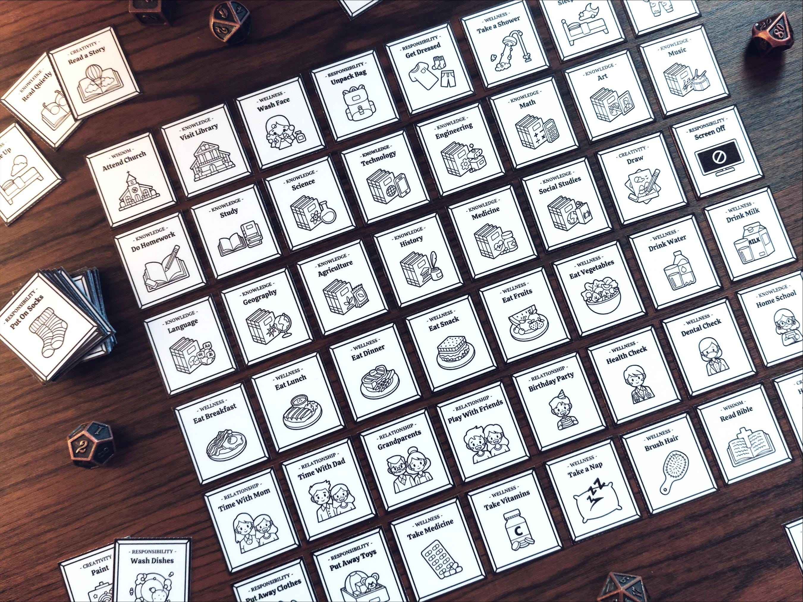 ADHD Daily Routine Chart for Kids Starter Pack: A Dnd-inspired Way for ...