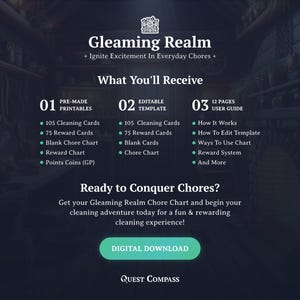 ADHD Chore Chart for Kids Deluxe Pack: A Dnd-inspired and A Fun Way to ...