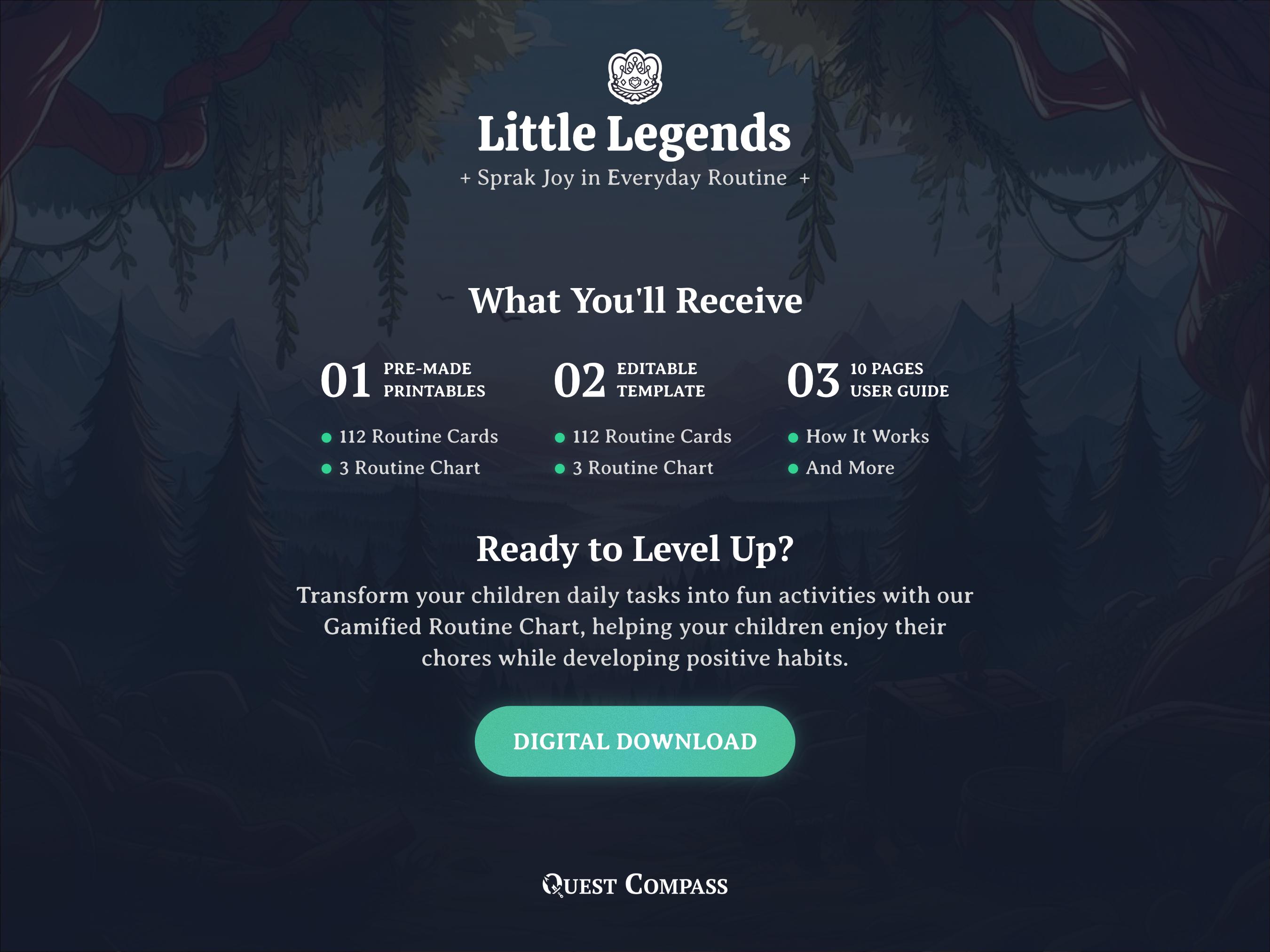 ADHD Daily Routine Chart for Kids Starter Pack: A Dnd-inspired Way for ...