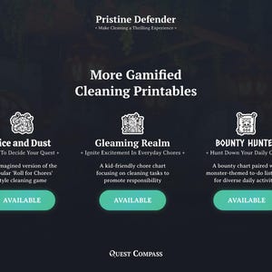 ADHD Cleaning Checklist Family Pack: A Dnd-inspired Gamified Cleaning ...