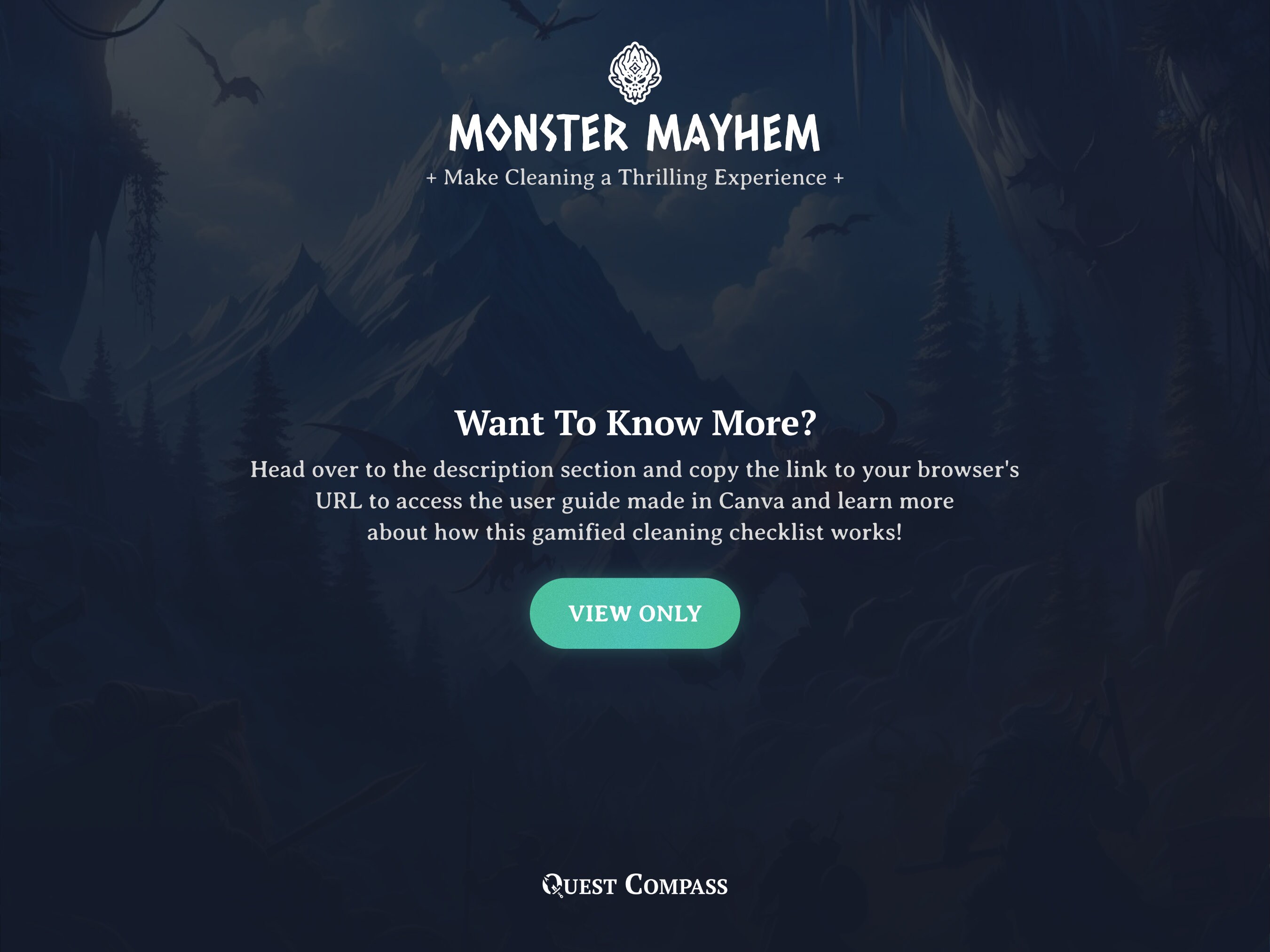 DND Inspired Cleaning Checklist Designed for Families, Couples, and ...