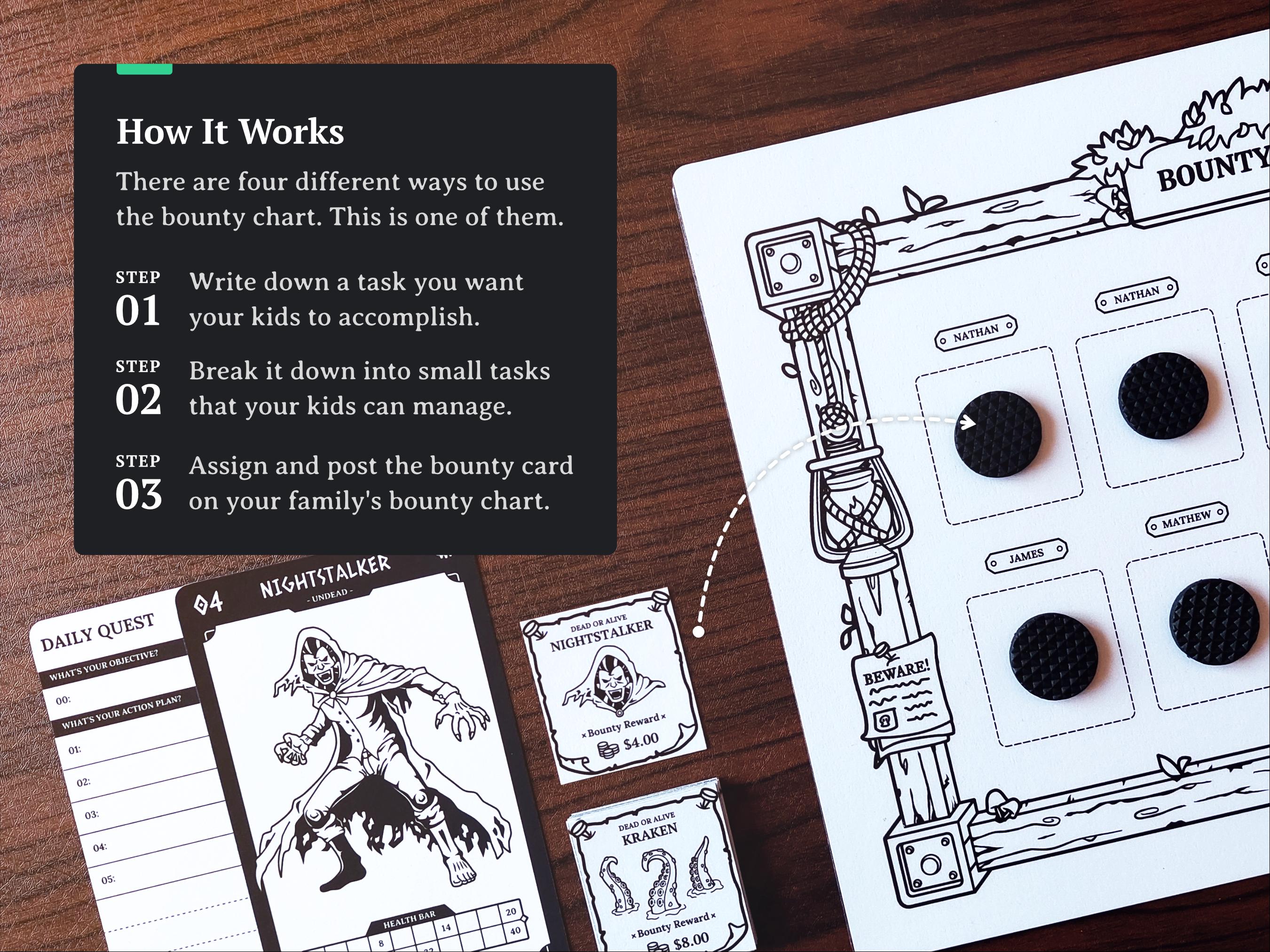 ADHD Responsibility Chart Game Monster Pack II: A Dnd-inspired Way to ...