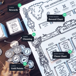 ADHD Chore Chart for Kids Deluxe Pack: A Dnd-inspired and A Fun Way to Tackle Household Chore ...