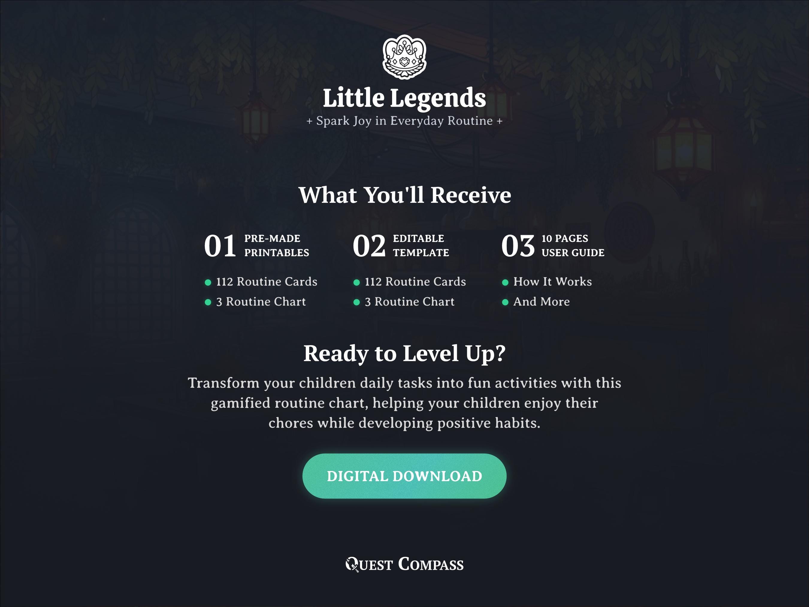 ADHD Daily Routine Chart for Kids Starter Pack: A Dnd-inspired Way for ...