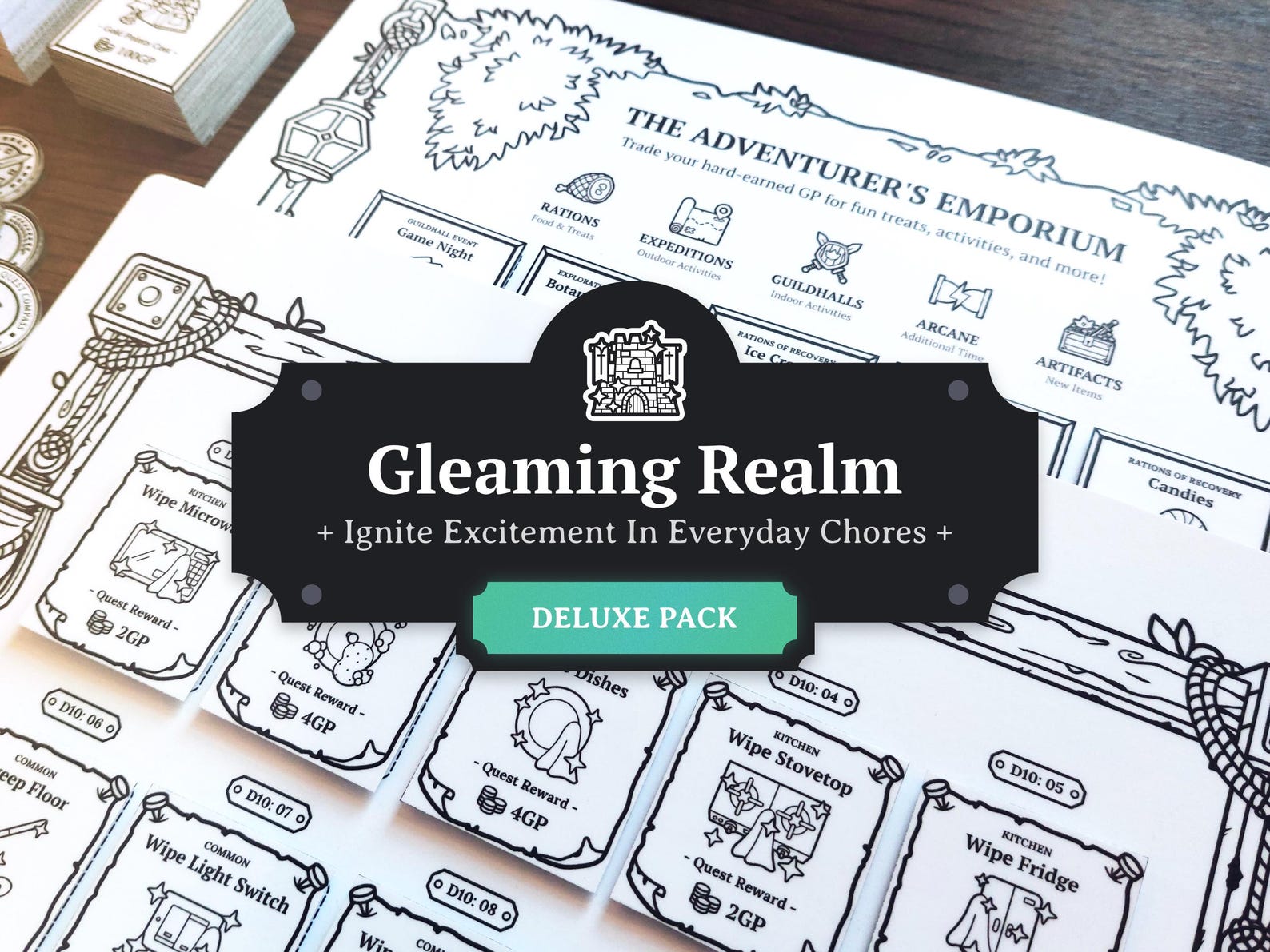 ADHD Chore Chart for Kids Deluxe Pack: A Dnd-inspired and A Fun Way to ...