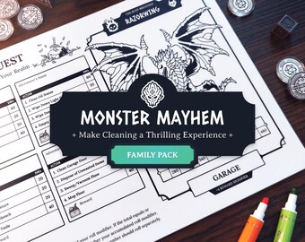 ADHD Cleaning Checklist Solo Pack: A Dnd-inspired Gamified Cleaning ...