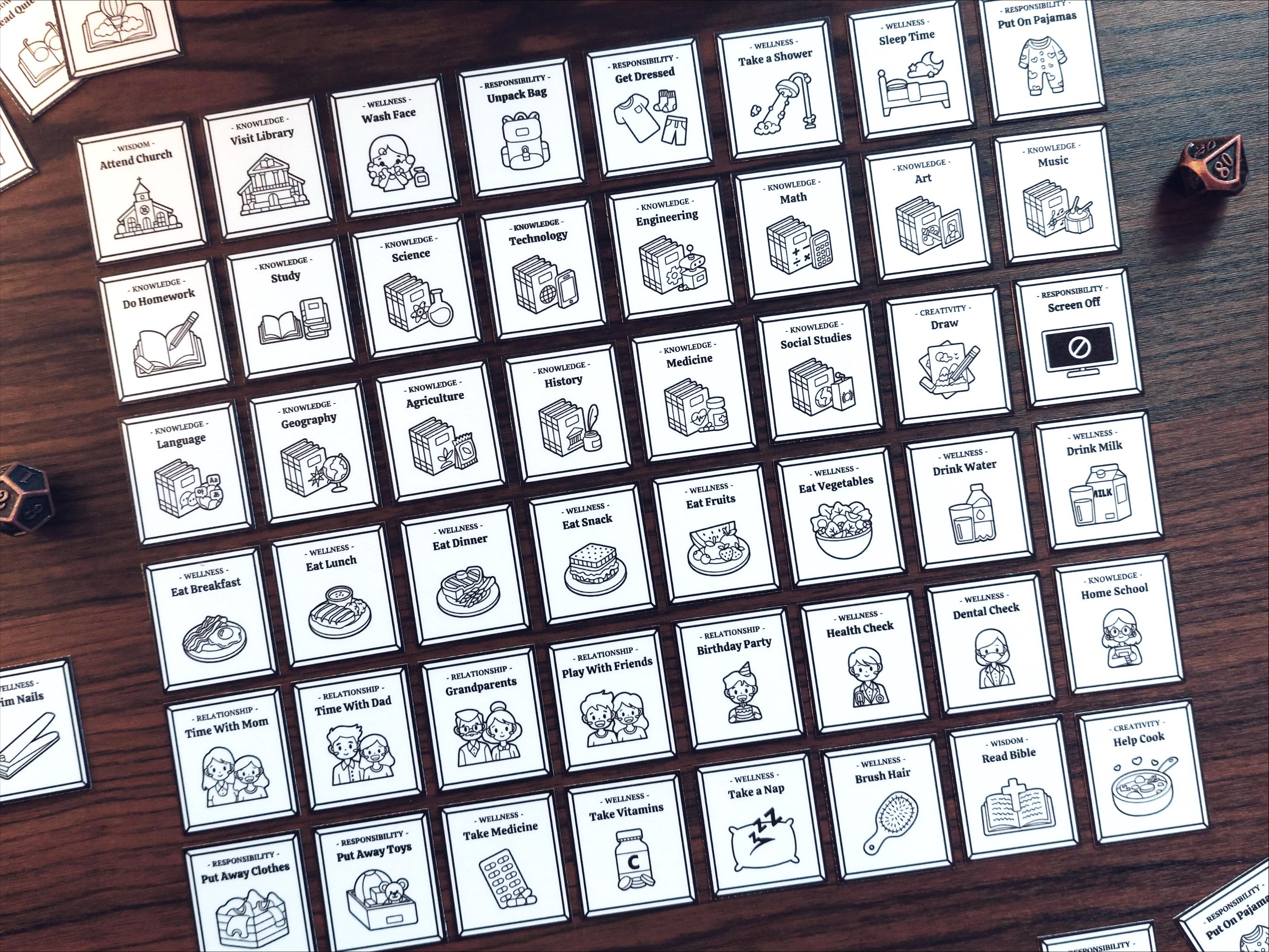 ADHD Daily Routine Chart for Kids Starter Pack: A Dnd-inspired Way for ...