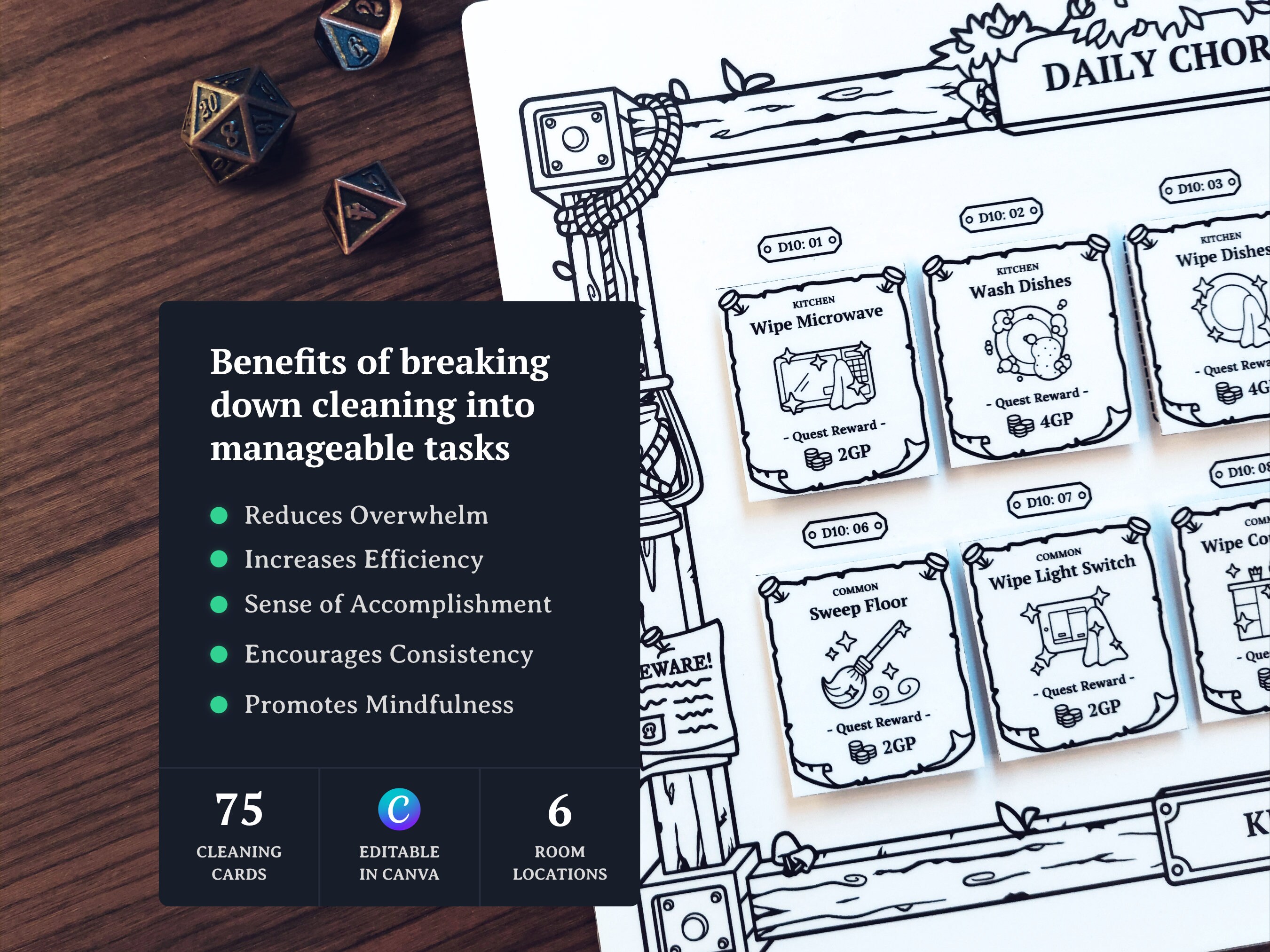 ADHD Chore Chart for Kids Starter Pack: A Dnd-inspired and A Fun Way to ...