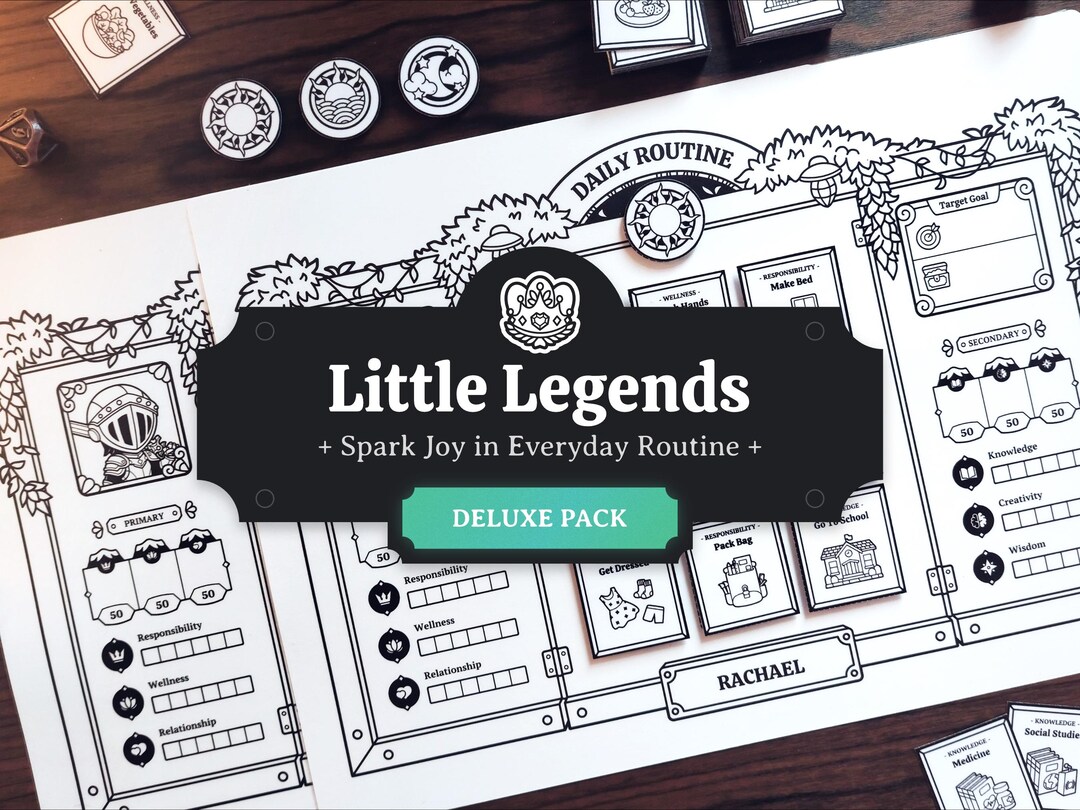 ADHD Daily Routine Chart for Kids Deluxe Pack: A Dnd-inspired Way for ...