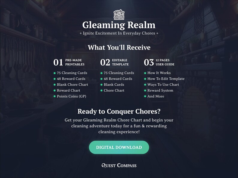 ADHD Chore Chart for Kids Starter Pack: A Dnd-inspired and A Fun Way to ...