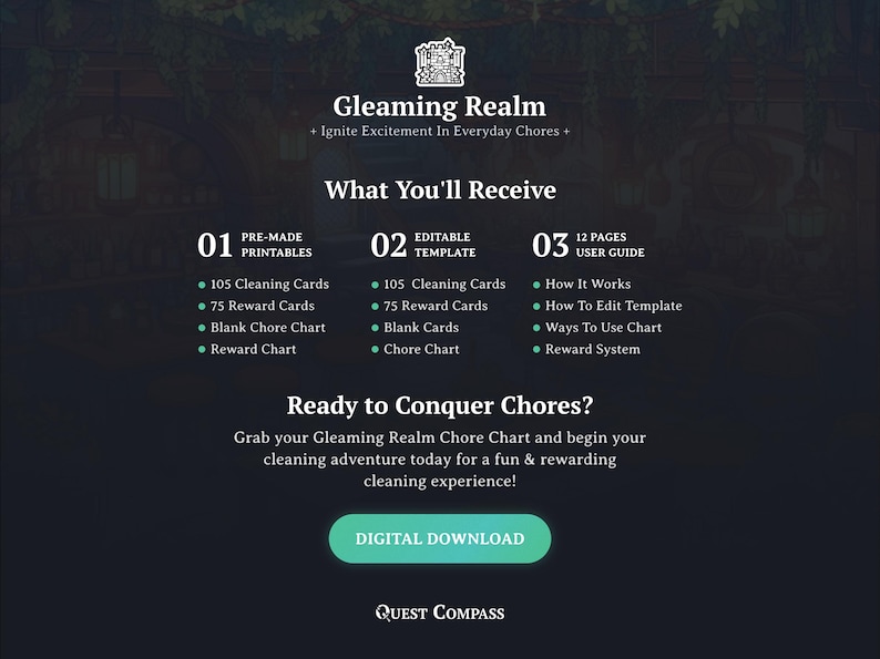 ADHD Chore Chart for Kids Deluxe Pack: A Dnd-inspired and A Fun Way to ...