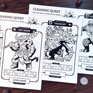 ADHD Cleaning Checklist Deluxe Pack: A Dnd-inspired Gamified Cleaning ...