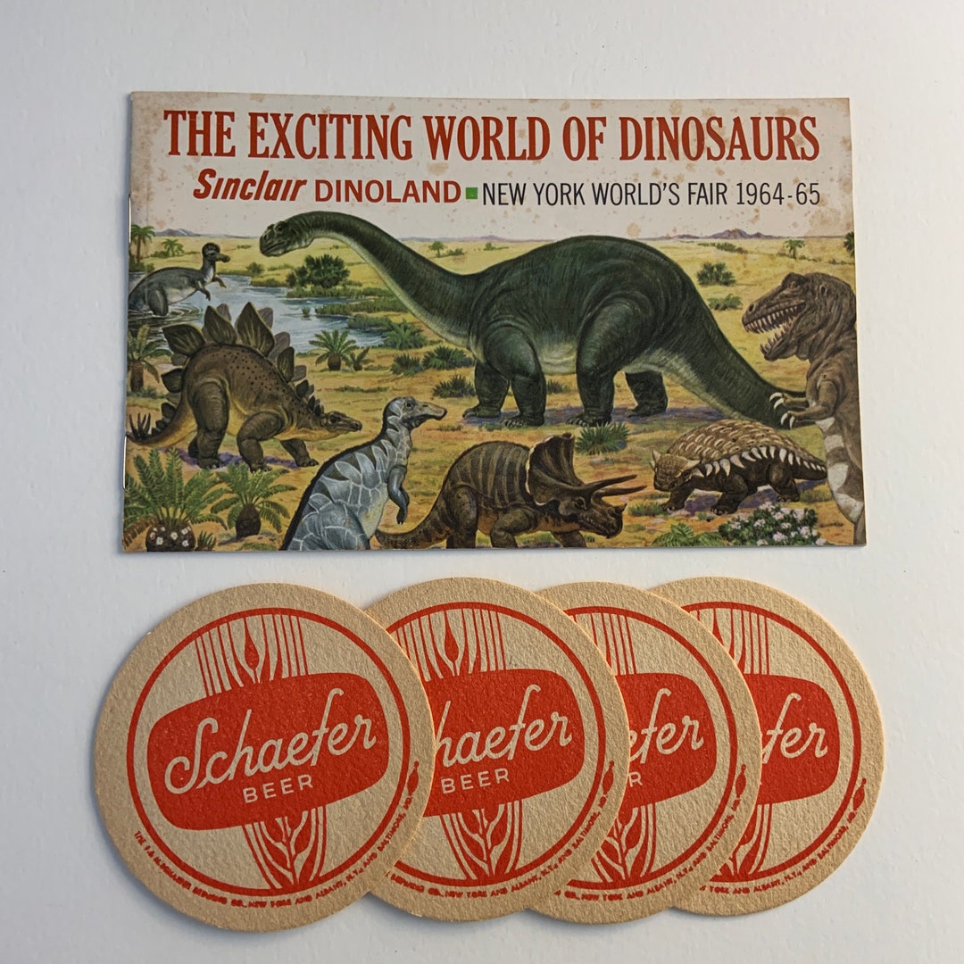 1964 New York World's Fair Sinclair Dinoland Brochure Schaefer Beer ...
