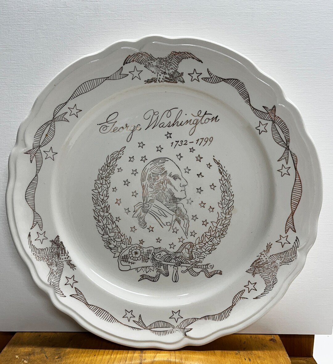 Vintage George Washington Ceramic Plate - Etsy
