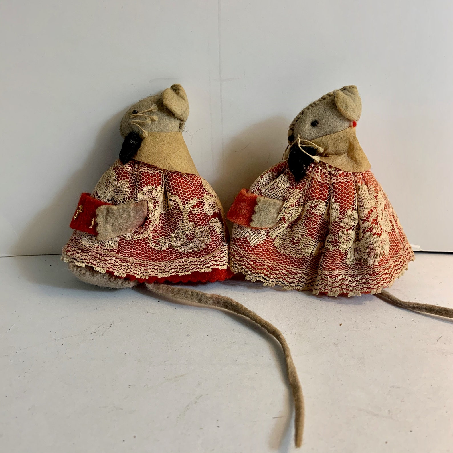 Vintage Wee Handmade Hand Sewn Mice in Dresses - Etsy