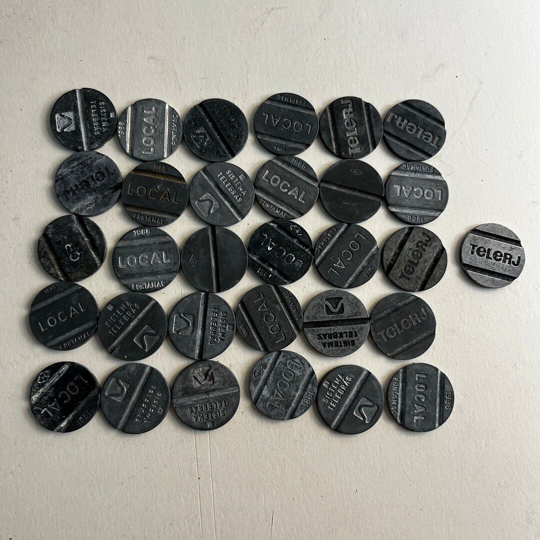 Vintage Brazil Telephone Tokens Lot of 31 - Etsy
