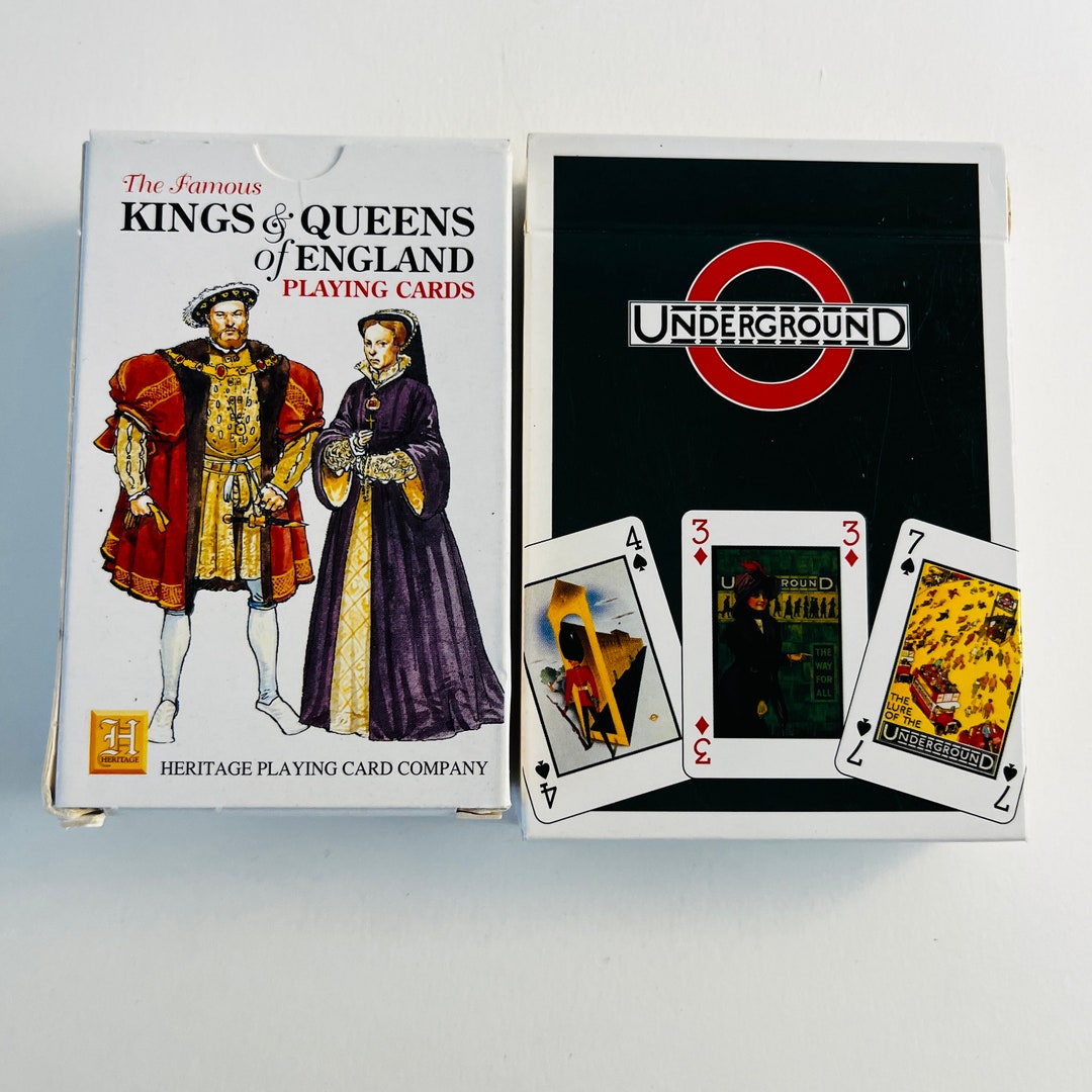 Vintage British Playing Cards Set/2 - Etsy