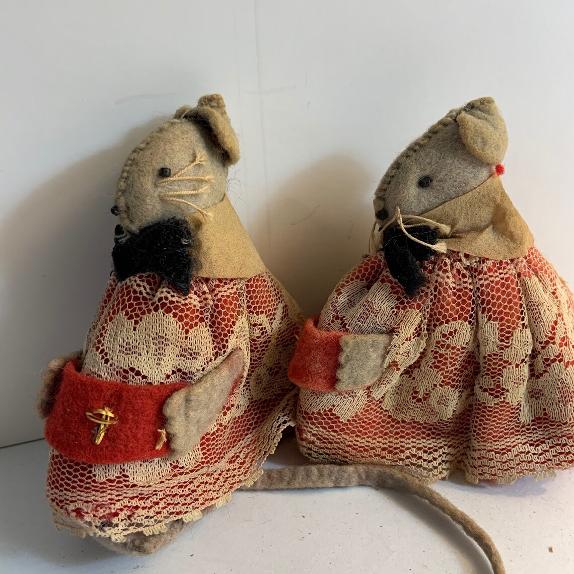 Vintage Wee Handmade Hand Sewn Mice in Dresses - Etsy