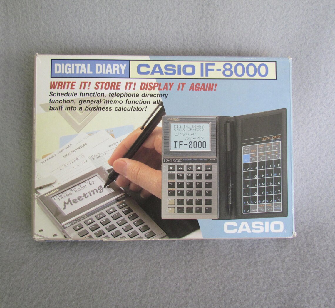 Zeldzame 1987 Casio als-8000 digitale dagboek nieuwstaat - Etsy Nederland